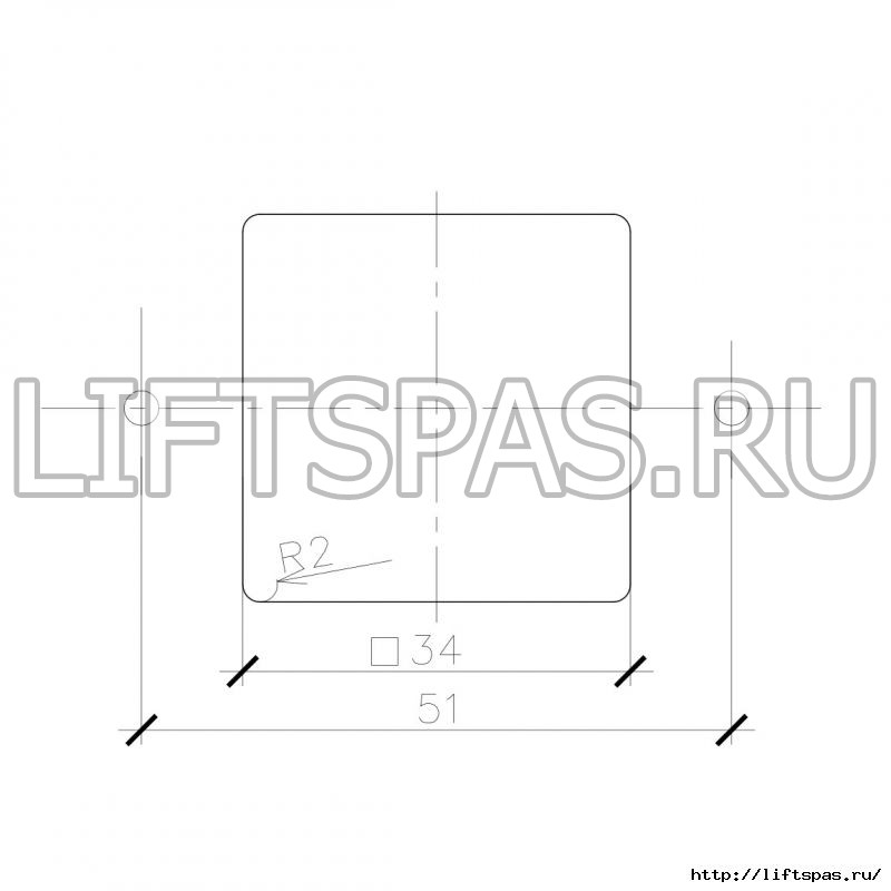 Кнопка лифтовая со шрифтом Брайля LS 120.071 BR купить в России